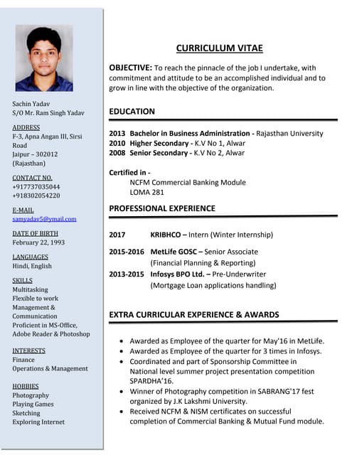 Tamil Resume Template | PDF
