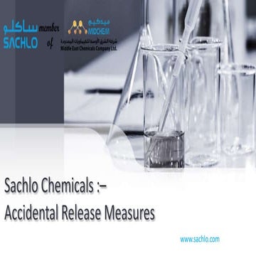 Sachlo chemicals accidental release measures | PPTX