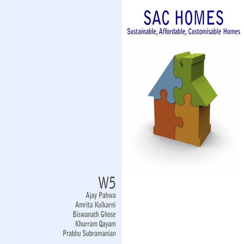 SAC Homes - Sustainable, Affordable, Customisable Homes - Prabhu | PDF