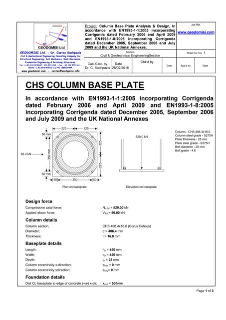 23-Design of Column Base Plates (Steel Structural Design & Prof. Shehab ...
