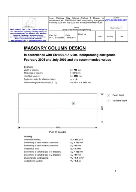 Sachpazis: Raft Foundation Analysis & Design BS8110:part 1-1997_plain slab with edge wall load ...