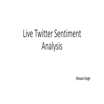 Twitter Sentiment Analysis with Python | PPTX