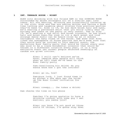 Script a silent night in (2).pdf final draft | DOCX
