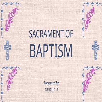 Sacrament-of-Baptism. Confiramaiton, eucharist | PPTX