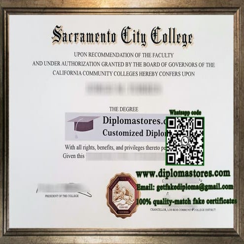 Sacramento City College diploma, replica SCC degree | PPT