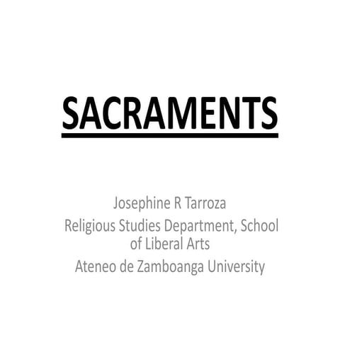 Sacraments (baptism & confirmation) | PPTX