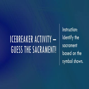 Sacraments of Initiation Lesson intended for JHS learners | PPTX