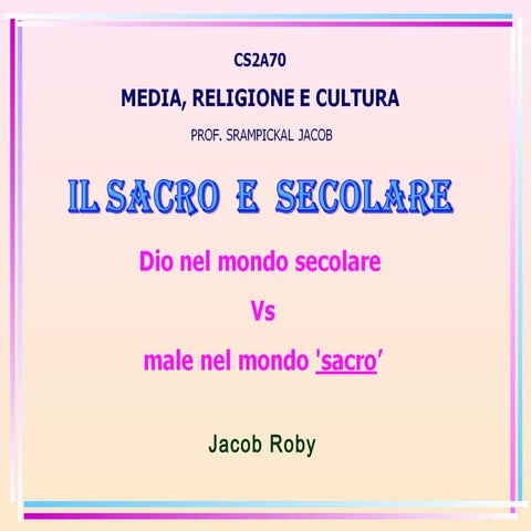 Sacred and secular | PPT