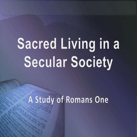 Sacred Living in a Secular Society | PPT