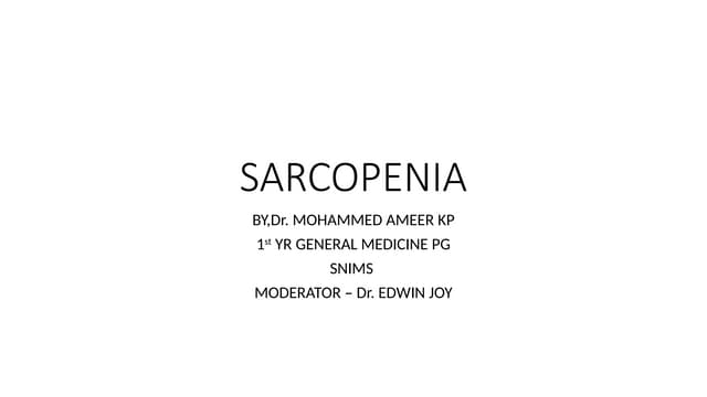 Sarcopenia | PPTX