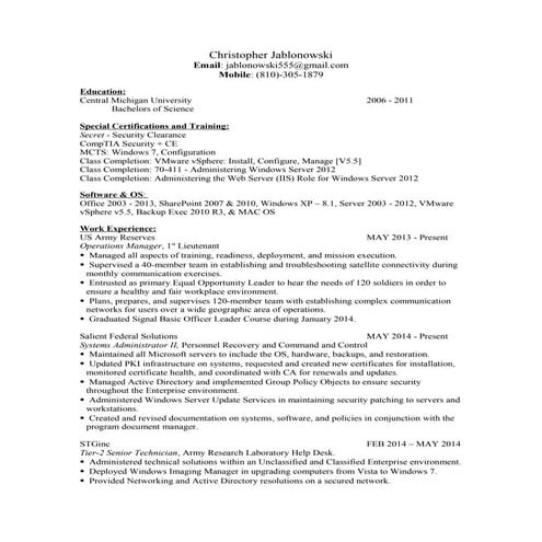 Sa current resume | PDF