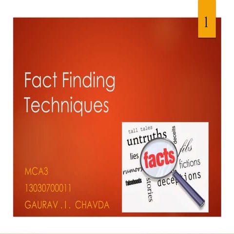 Fact - Finding Techniques | PPTX