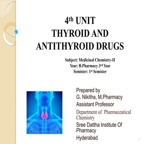 Thyroid And Antithyroid Drug Pptx