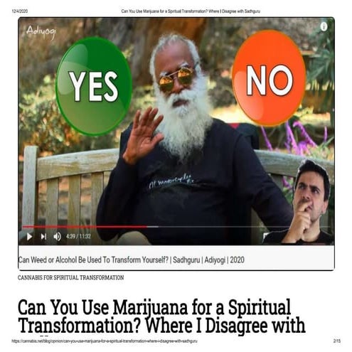 Can Marijuana Lead You on a Spiritual Transformation? | PDF ...