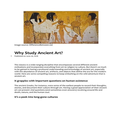 Why Study Ancient Art? | PDF