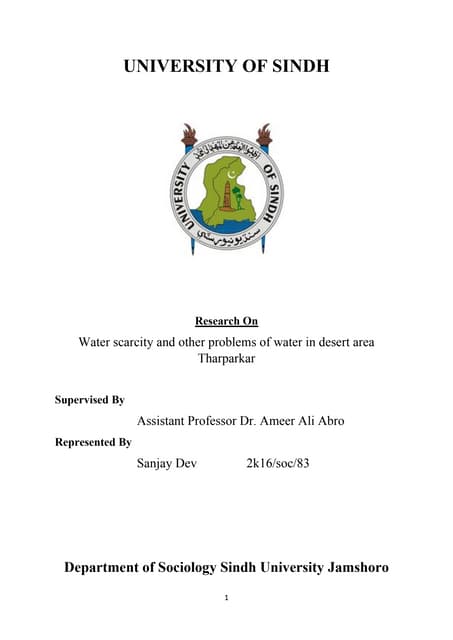 Rain Water Harvesting through Tanka in Western Rajasthan | PDF