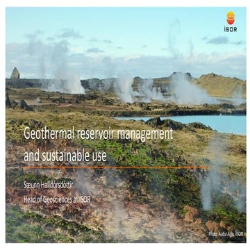 C3 - Geothermal reservoir management and sustainable use | PDF
