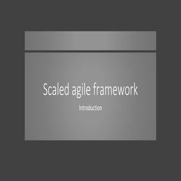 Introduction To Scaled Agile Framework Ppt 5466