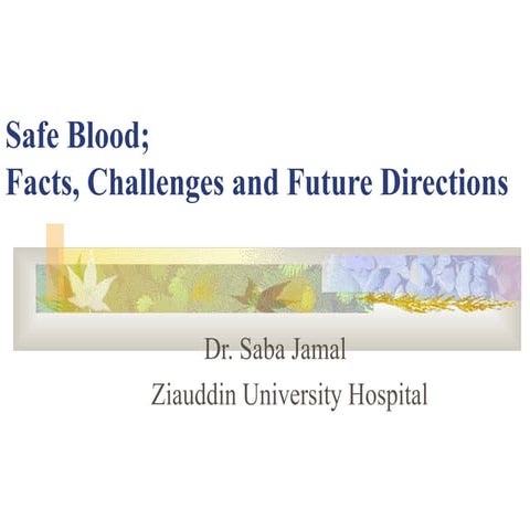 Safe Blood | PPT