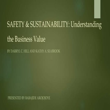 SAFETY & SUSTAINABILITY | PPTX