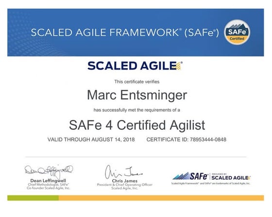 Certified SAFe 6 Agilist (SA) by Scaled Agile | PPT