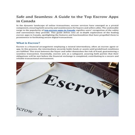Safe and Seamless_ A Guide to the Top Escrow Apps in Canada (1).pdf