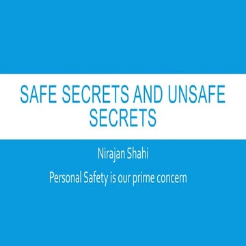 Safe and unsafe secret for child safeguarding | PPT