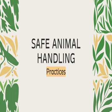 Safe Animal Handling - Lesson for High School Ag | PDF