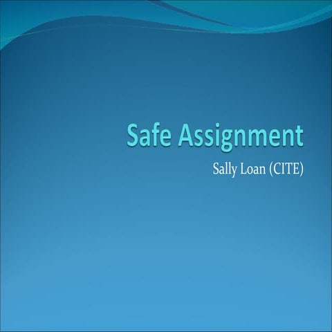 SafeAssign | PPT