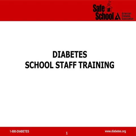 Diabetes Training for school students and teachers | PPT