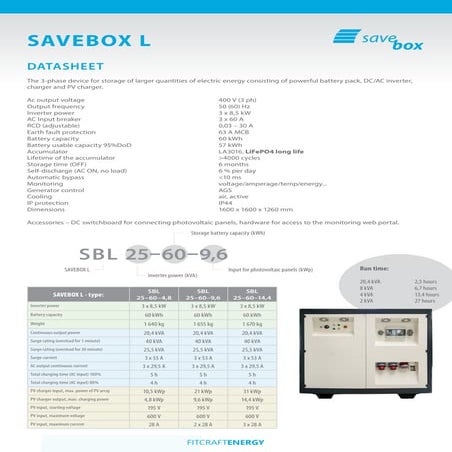SaveBox L Datasheet | PDF