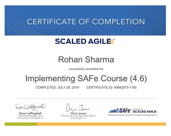 Rohan Sharma, Head, Agile Transformation & Change Management Practice, ThermoFisher Scientific ...