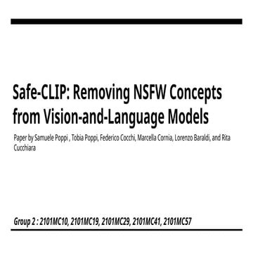 SafeCLIP presentation deep learning model | PPTX