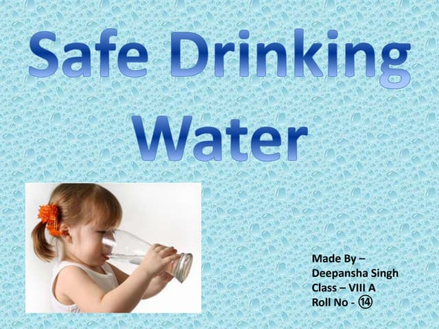 Water for kids | PPTX