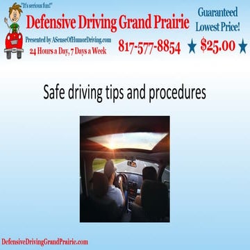 Safe driving tips and procedures | PPT