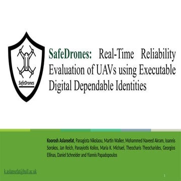 Safedrones Real Time Reliability Evaluation Of Uavs Using Executable Digital Dependable