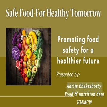 Safe Food-For Healthy Tomorrow small pdf | PDF