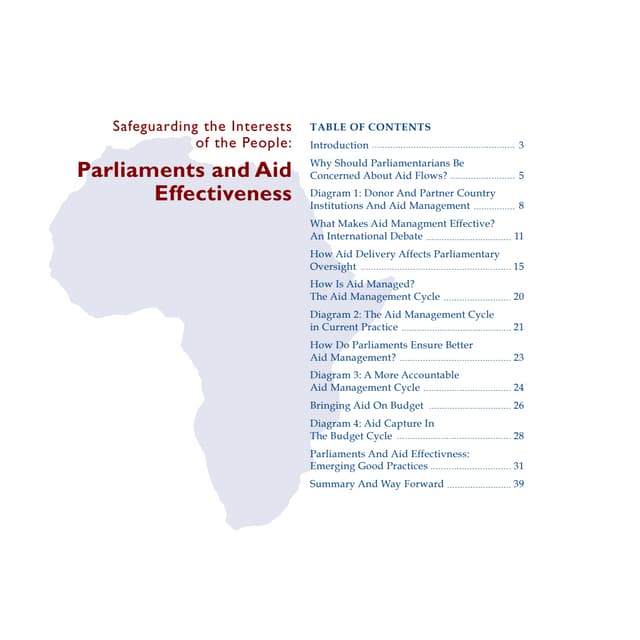 Safeguarding the Interests of the People Parliamentarians and Aid ... Safeguarding the Interests of the People Parliamentarians and Aid ...