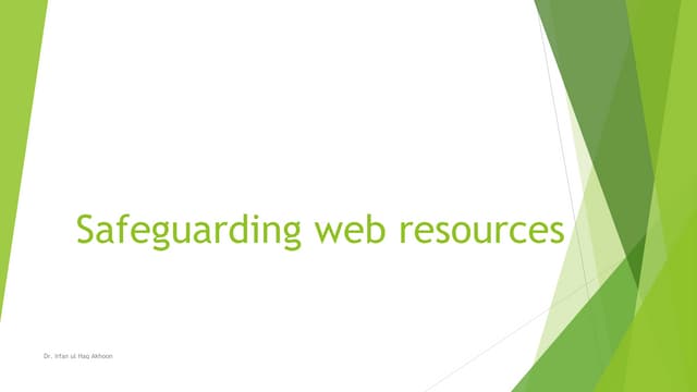 Safeguarding Web Resources Pptx