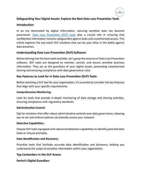 Data Loss Prevention (DLP) - Fundamental Concept - Eryk | PPT