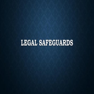 Safeguards against crimes | PDF