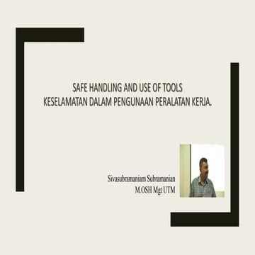 Safe Handling and Use of Tools. | PPTX
