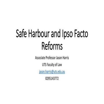 Safe harbour ipso facto 2017 | PPTX