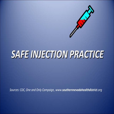 Safe injection practice | PPT