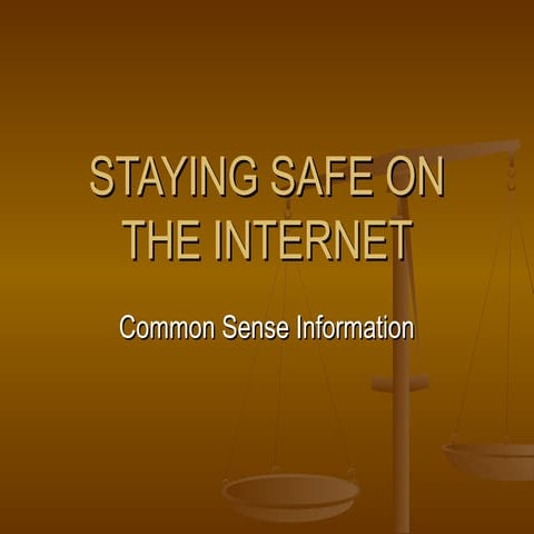 Staying Safe on the Internet | PPT