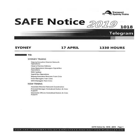 Safe notice permanent 008 | PDF