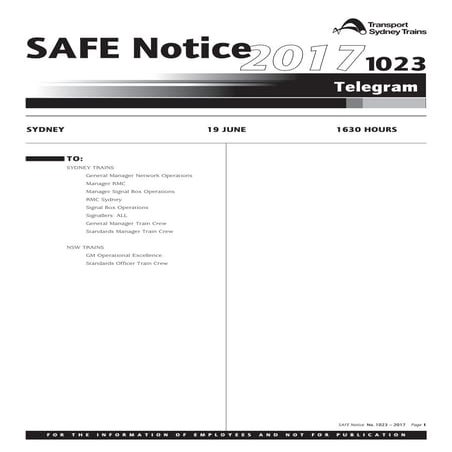 Safe notice 1023 | PDF