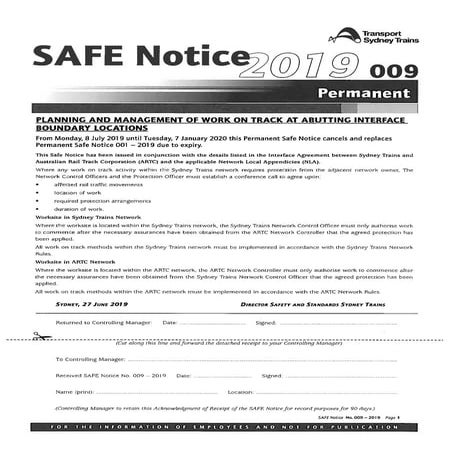 Safe notice permanent 008 | PDF