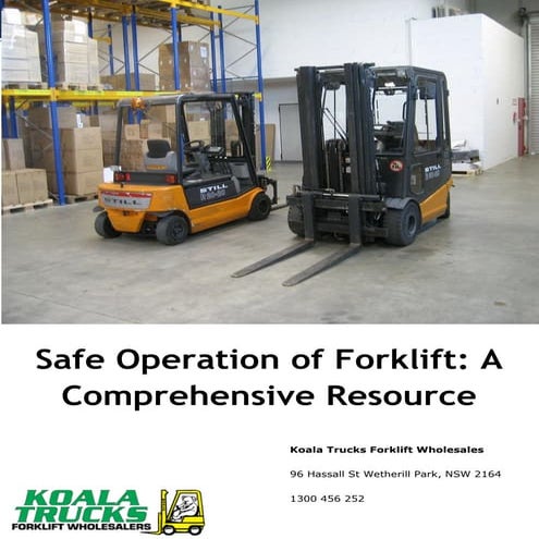Safe Operation of Forklift: A Comprehensive Resource | PDF | Injuries ...
