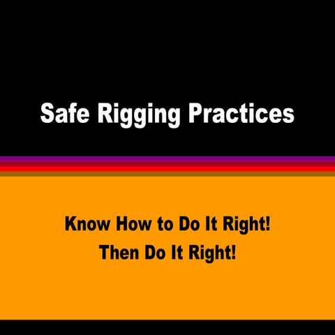 saferigging Powerpoint presentation for training | PPT